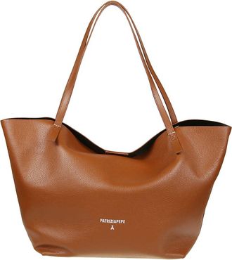 Patrizia Pepe Femme, Sacs, Brun, Taille: ONE Size Tote Bag