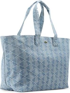Lacoste Grand sac cabas Neocroc en denim de coton