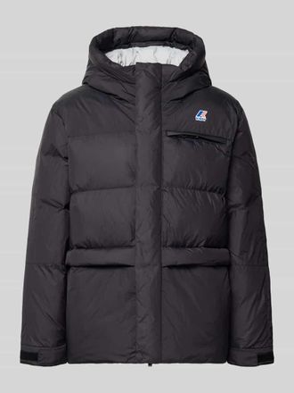 K-Way Steppjacke mit Logo und Kapuze