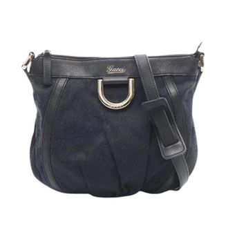 Gucci Sac bandouli&egrave;re Pre-owned Abbey GG Canvas Cuir - Femme - Pre-owned - Noir - Taille: ONE Size