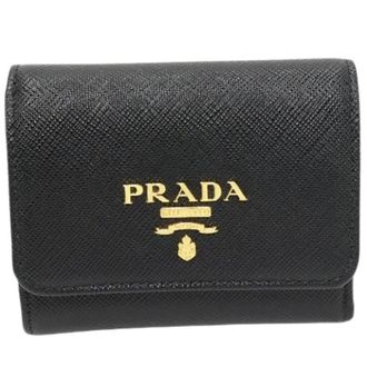 Prada Pre-owned Leder Portemonnaie - - Pre-owned - Damen - Schwarzk - ONE SIZE