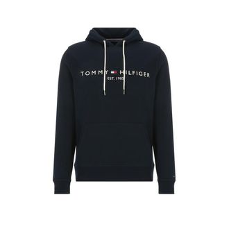 Tommy Hilfiger Kapuzenpullover aus Bio-Baumwolle mit Logo in Blau
