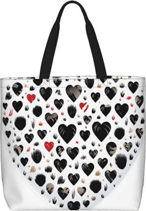 Generic Soigneusement Orthographi&eacute; Avec Amour Sac A Main Femme L&eacute;ger Sacs De Courses Pliable Sac A Main Femmes Pour Quotidienne Travail Shopping