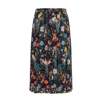 Gucci Womens Multicolor Silk Midi Skirt