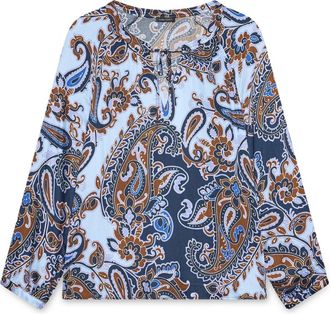 Fiorella Rubino Femme, Blouses et Chemises, Multicolore, Taille: 52 FR Blouse en viscose &agrave; imprim&eacute; cachemire