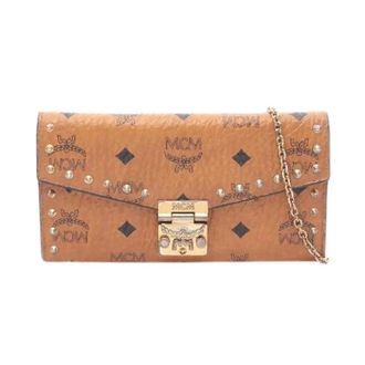 MCM Pre-owned Patricia Visetos Leder Schultertasche - - Pre-owned - Damen - Braun - ONE SIZE