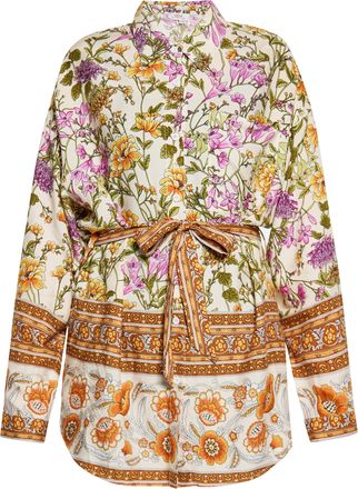 Usha Bluse Damen Wollwei&szlig; Mehrfarbig