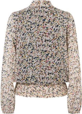 More & More Klassische Bluse bedruckte Chiffonbluse mit Schluppe
