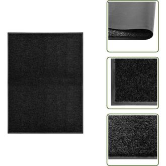 vidaXL Vidaxl - Paillasson lavable Noir 90x120 cm - Tapis Dentr&eacute;e - Paillasson Ext&eacute;rieur - Paillasson Int&eacute;rieur - Tapis Absorbant - Tapis Antid&eacute;rapant