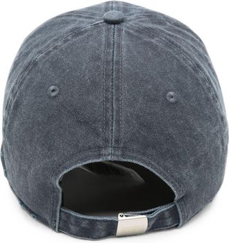 Maison Margiela Embroidered Logo Cotton Baseball Cap - Navy