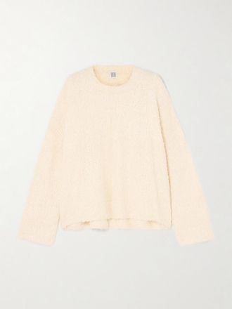 Toteme Pullover Aus Seiden-boucl&eacute; - Creme