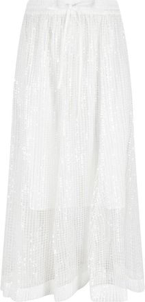 Meimeij Femme, Jupes, Blanc, Taille: 38 FR Jupe en maille