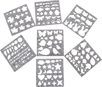 Artibetter CORHAD 7 St&uuml;ck Wollfilzform aus Chemiefaser Applikationsschablonen f&uuml;r Nadelfilzen Selbstgemacht Bastelwerkzeug f&uuml;r Filzarbeiten und Anf&auml;nger Geschenk