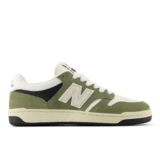 New Balance Homme 480 en Vert/Blanc, Suède/Mesh, Taille 41.5 Large