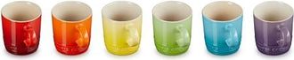 LE CREUSET Set de 6 Tasses à Espresso en Céramique, 8,5 cm, Arc-en-ciel, 79114108359030
