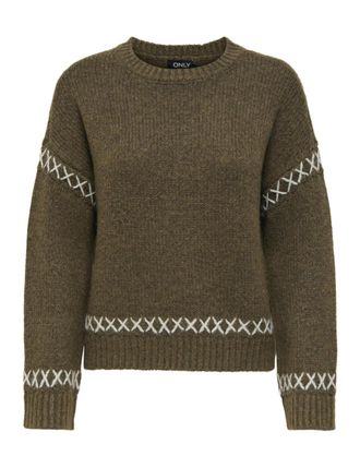 Only Onlamanda Life Ls O-Neck Detail KNT Noos