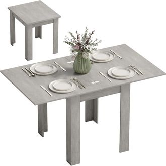 HOMCOM Ausziehbarer Esstisch f&uuml;r 4-6 Personen, klappbares Design, 70 - 140 cm, ausziehbar, rechteckig, platzsparend, mit rutschfesten F&uuml;&szlig;en, f&uuml;r Esszimmer un