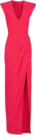 Balmain Robe Au Genou - Rouge