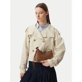 Tommy Hilfiger Handtasche Tommy Hilfiger Th Statement Mini Should Bag Sue AW0AW18823 Braun