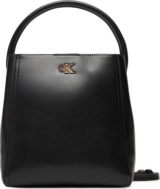 Calvin Klein Handtasche Calvin Klein Ck Bucket With Strap LV04F3174G Schwarz