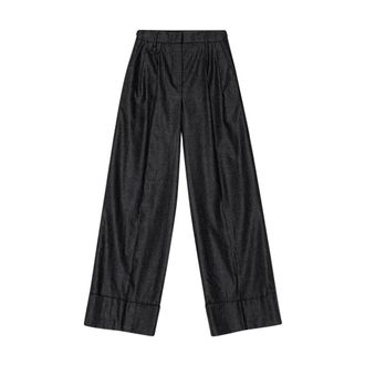 Remain Ma&szlig;geschneiderte Wide-Leg Anzughose - - Trousers - Damen - Schwarzk - S