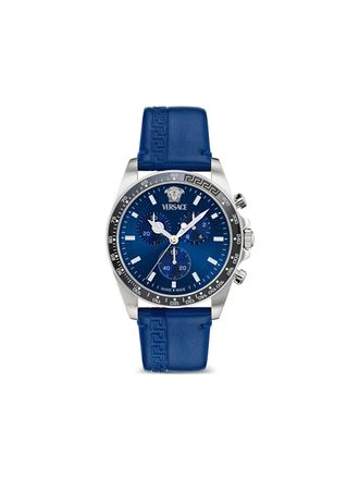 Versace montre Greca Chrono 43 mm - Bleu