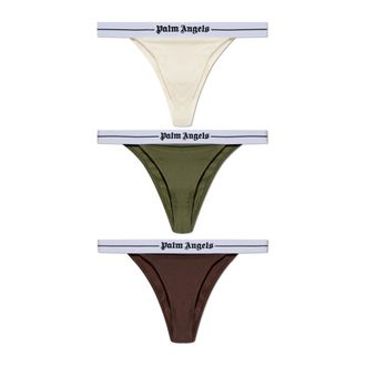 Palm Angels Femme, Sous-v&ecirc;tements, Multicolore, Taille: 40 FR Lot de trois strings