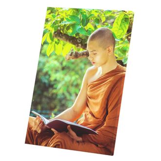Fabulous Druck auf Leinwand Buddhistischer Mönch studiert im Wald (40 cm x 60 cm)