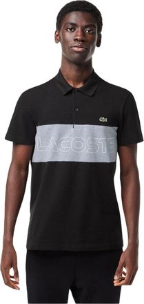 Lacoste Poloshirt f&uuml;r Herren, Petit Piqu&eacute;, Regul&auml;r (Schwarz/Silber)