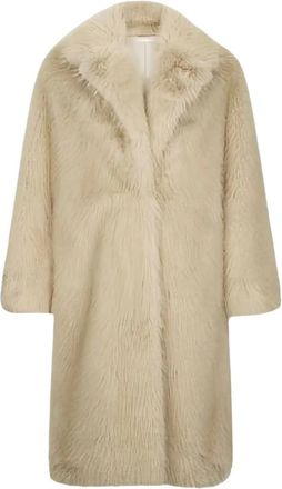 Liu Jo Femme, Manteaux, Beige, Taille: 36 FR Manteau croisé