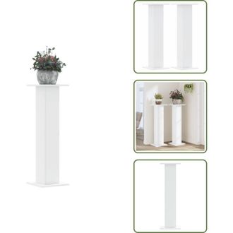vidaXL The Living Store - vidaXL Pflanzenst&auml;nder 2 Stk. Wei&szlig; 30x30x95 cm Holzwerkstoff