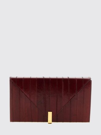 Giuseppe Zanotti Pochette enveloppe en cuir avec bandouli&egrave;re en maille m&eacute;tallique