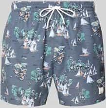 HUGO BOSS Badehose mit Allover-Muster Modell PIRANHA