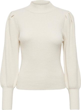 Only Damen ONLKATIA L/S Highneck Pullover KNT NOOS Strickpullover, Whitecap Gray/Detail:w. Melange,XS