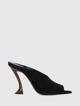 Lanvin Mules en daim avec talon haut sculptural