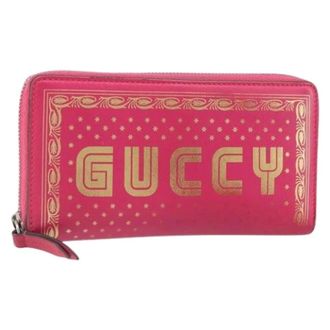 Gucci Portefeuille en cuir Pre-owned - Femme - Pre-owned - Rose - Taille: ONE Size