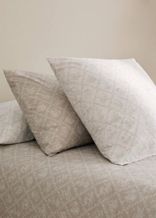 Mango Taie doreiller percale de coton toile de Jouy 45x110 cm marron moyen - Home - 45x110cm - MANGO HOME