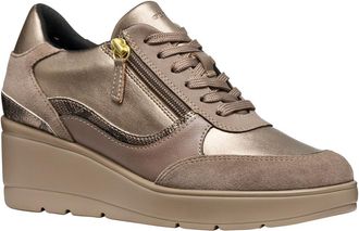 Geox Damen D ILDE Sneaker, Beige, 35 EU