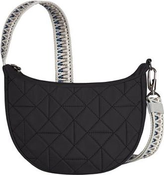 Travelon Anti-Theft Boho Crescent Crossbody, Bandoulière Mixte, Noir, Taille Unique