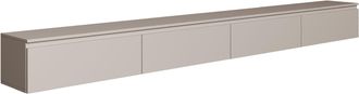 Selsey TV Lowboard H&auml;ngend 300 cm Kaschmir 4 F&auml;cher mit Klappfronten Elegantes Design f&uuml;r Moderne Wohnzimmer Spanplatte 16 mm Stauraum f&uuml;r Elektronik Ideal f