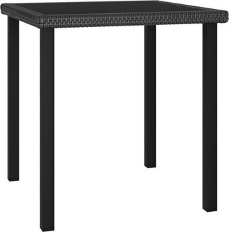 vidaXL Vidaxl - Table &agrave; manger de jardin Noir 70x70x73 cm R&eacute;sine tress&eacute;e