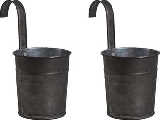 Cabilock 2 Stücke Retro Metall Blumentöpfe Eisen Haken Hängen Für Garten Decor