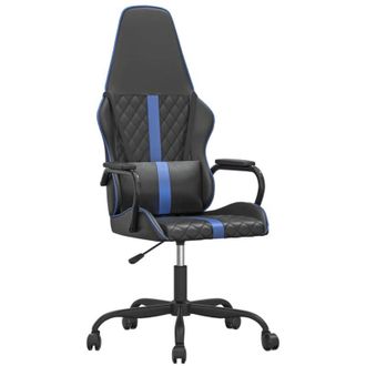 vidaXL Vidaxl - Gaming-Stuhl mit Massagefunktion Blau und Schwarz Kunstleder
