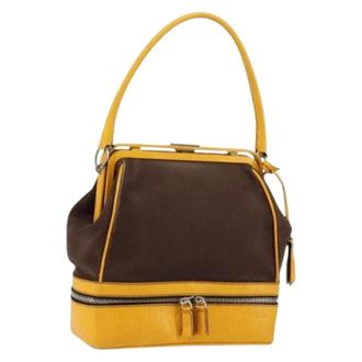 Prada Sac &agrave; main en toile Pre-owned - Femme - Pre-owned - Brun - Taille: ONE Size