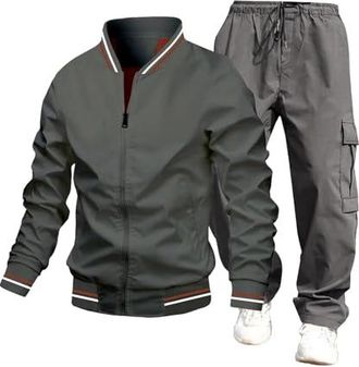 Generic Survetement 100 Coton Homme SurvêTement Gris Foncé Homme Short Sport Survette Vert Ensemble Costume Homme Rose Survette Vert Ensemble Jogging Bleu Mar