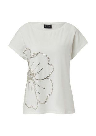 s.Oliver Kurzarmshirt T-Shirt T-Shirt im Relaxed Fit mit Pailletten-Applikation