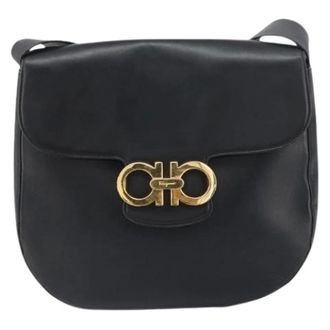 Ferragamo Sac bandouli&egrave;re en cuir Pre-owned - Femme - Pre-owned - Noir - Taille: ONE Size