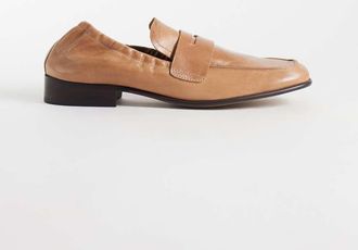 Tony Bianco Gloria mocassins &agrave; bout carr&eacute; en cuir vintage camel-Marron