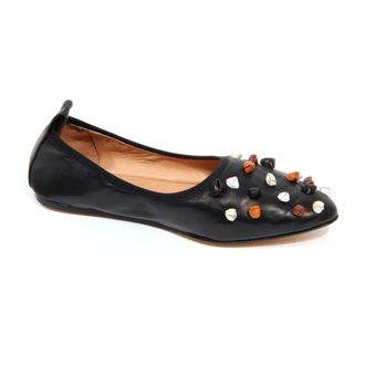 Alysi Italienische Ballerina Schuhe aus Leder - - Shoes - Damen - Schwarzk - 35 EU