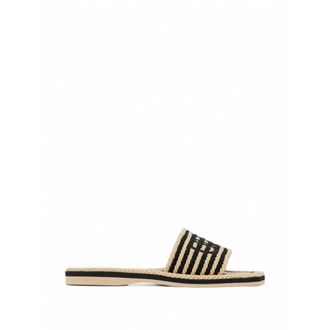 Chlo&eacute; Striped Logo-embroidered Sandals